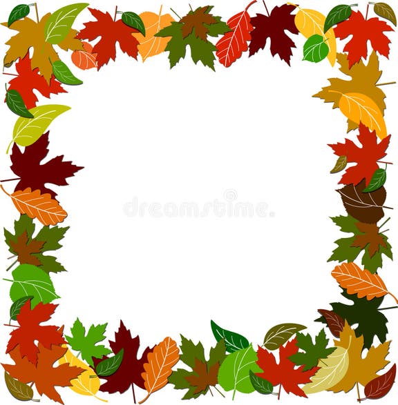 Colorful Leaf Border stock vector. Illustration of holiday - 20920090