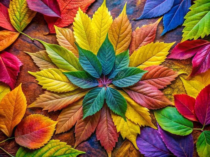 Colorful Leaf Design Captures Teamwork and Unity a NatureInspired ...