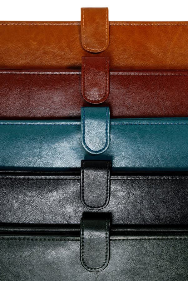 Colorful Leather Covers Closeup Stock Photo - Image of memo, document ...