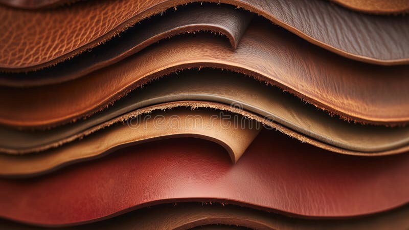Colorful Leather Samples Showing Different Tanning Techniques Stock ...