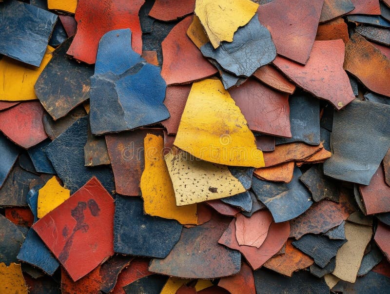 Colorful Leather Textures, Leather Scraps, Various Colors and Textures ...