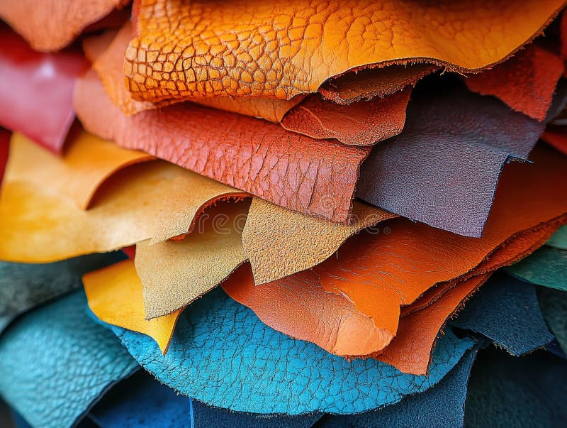 Colorful Leather Textures, Leather Scraps, Various Colors and Textures ...