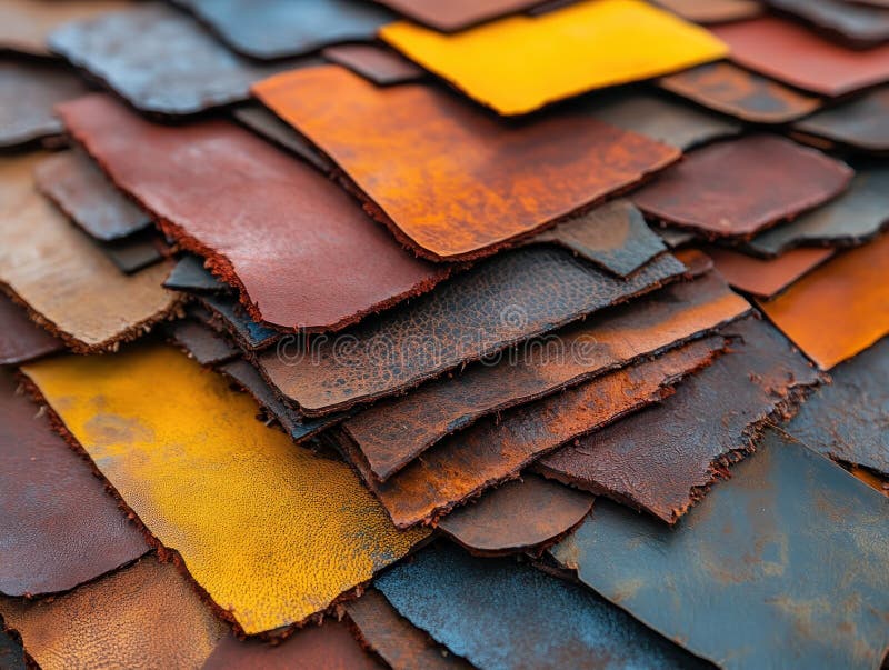 Colorful Leather Textures, Leather Scraps, Various Colors and Textures ...