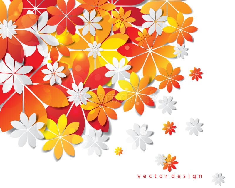Colorful Leaves Abstract Design Stock Vector - Illustration of pattern ...
