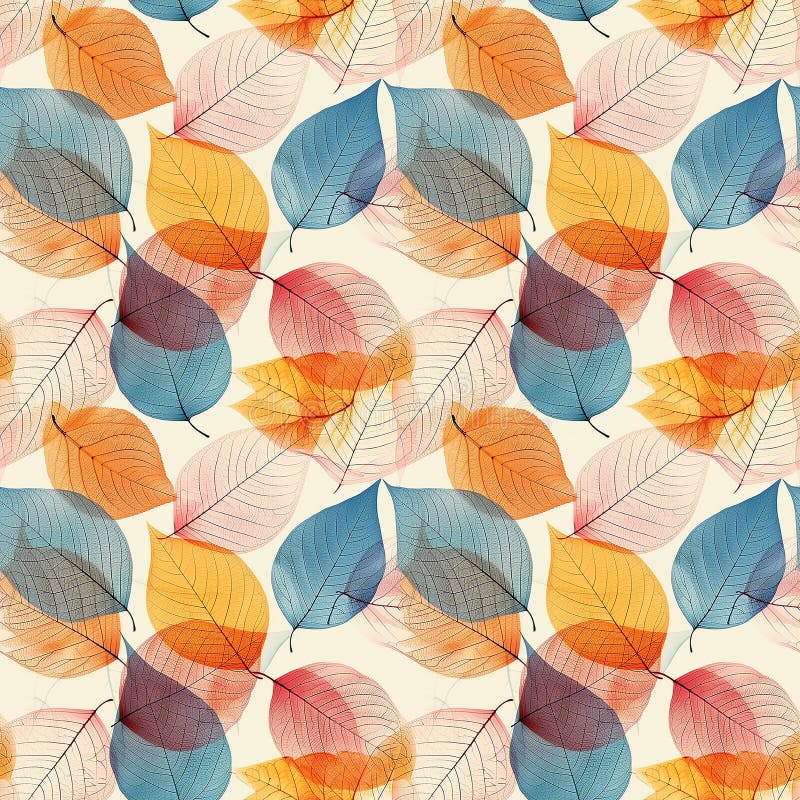 Colorful Leaves Pattern on White Background Stock Image - Image of ...