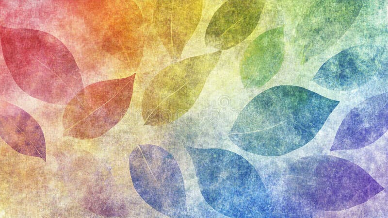 Colorful Leaves Textured Background, Rainbow Gradient, Nature Design ...