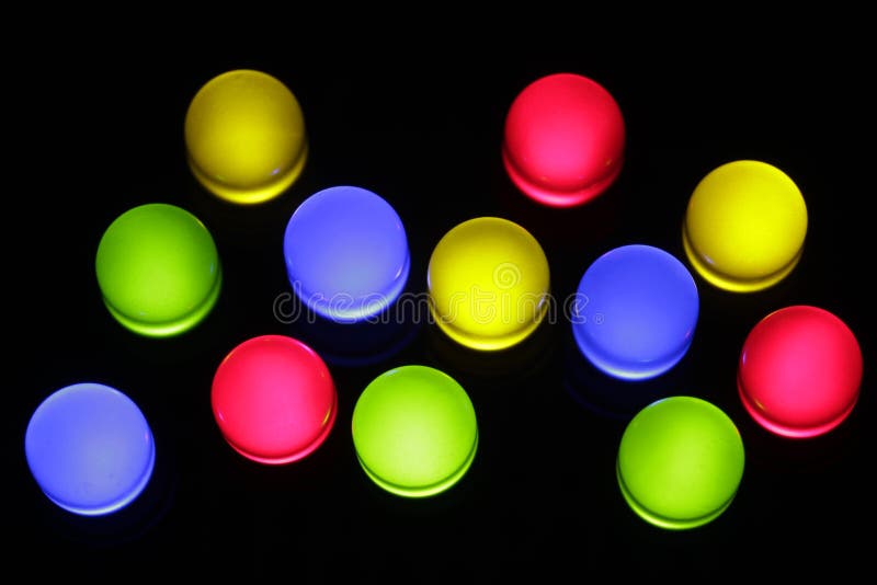 Colorful LED stock photo. Image of close, black, diodes - 16321772