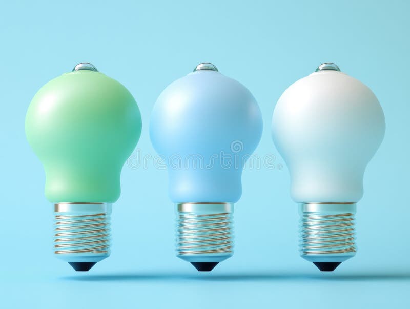 Colorful LED Light Bulbs stock image. Image of voltage - 361856381