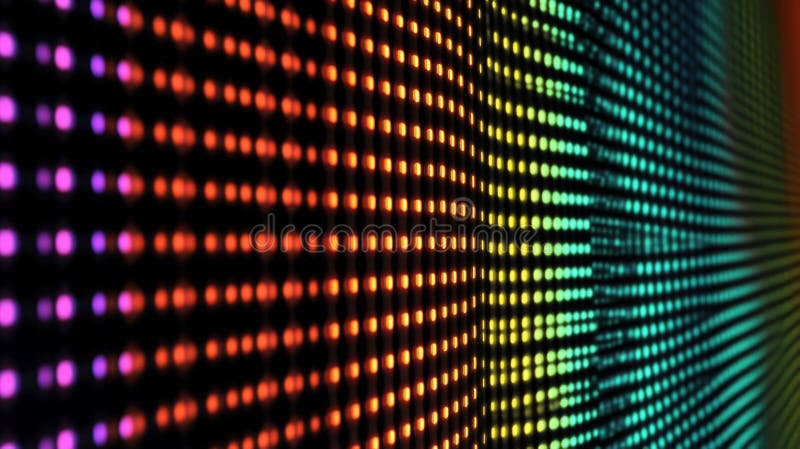 Colorful LED Light Display with Rainbow Gradient Stock Image - Image of ...