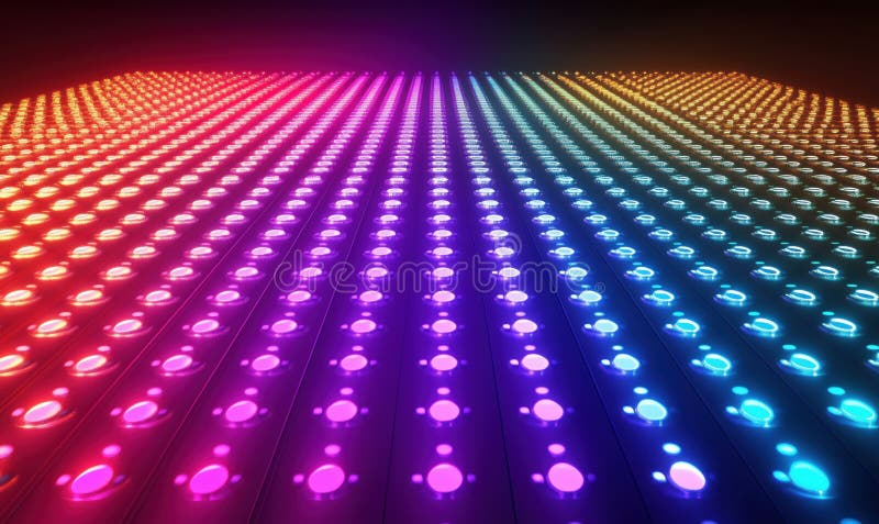 Colorful LED Light Display with Vibrant Patterns and Gradients for ...