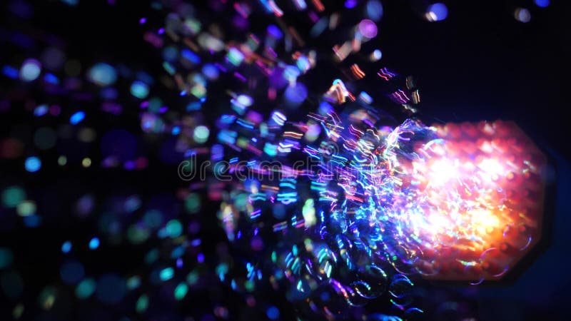 Colorful LED Lit Soap Bubble Machine in the Dark Stock Photo - Image of ...