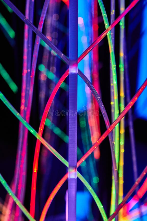 Colorful LED Neon Cables with Multiple Vibrant Techno Colors Editorial ...