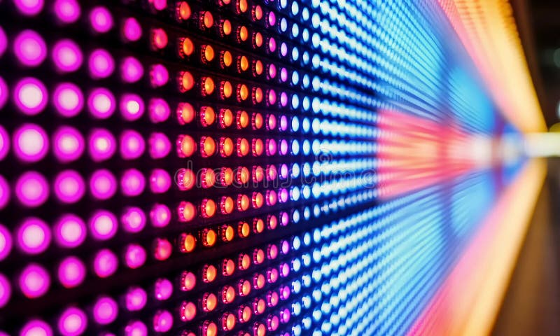 Colorful LED Panel Display stock video. Video of pixels - 390449329