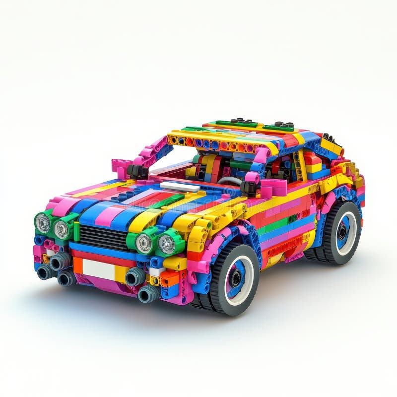 A Colorful LEGO Car Model Showcasing Creative Design and Playful ...
