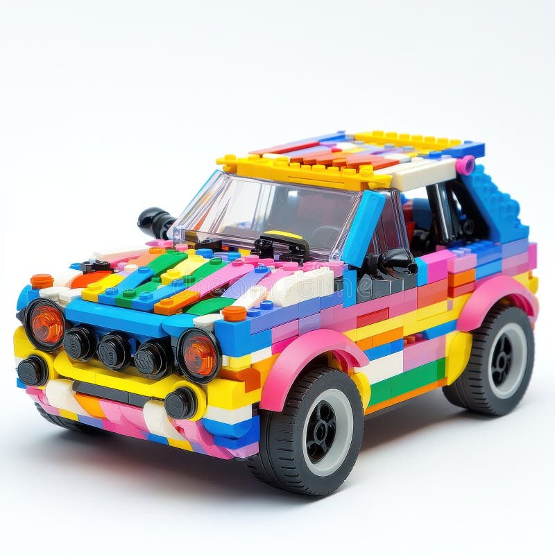 A Colorful LEGO Car Model Showcasing Creativity and Playful Design ...