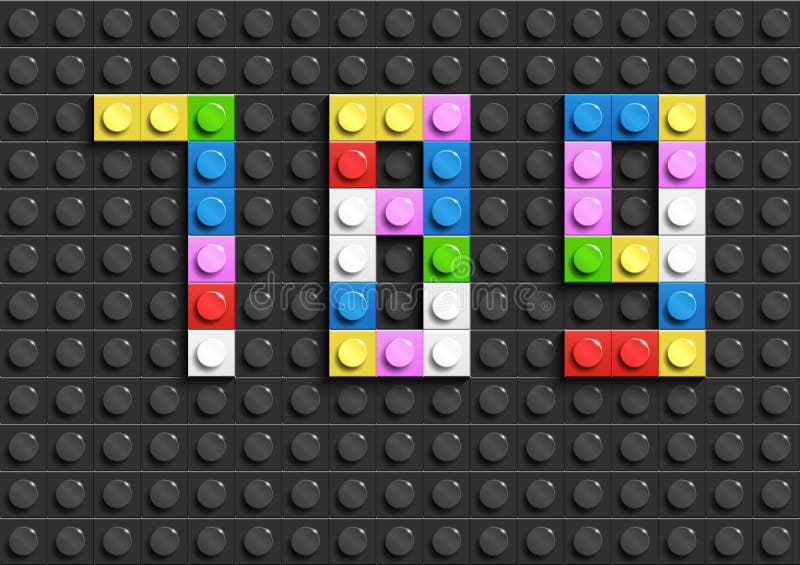Colorful Lego Numbers 7,8,9from Plastic Building Lego Bricks. Colorful ...