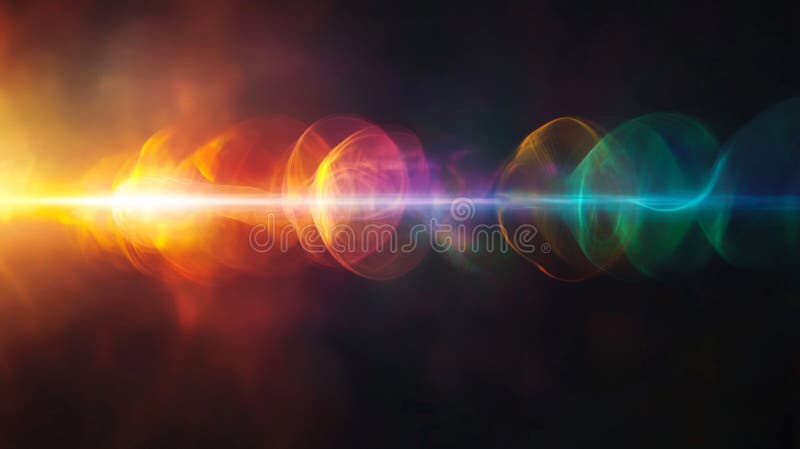 Colorful Lens Flare Abstract Background with Bright Glowing Lights ...