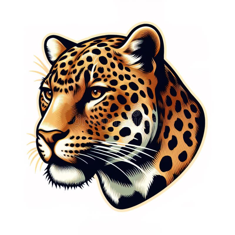 Leopard Head Logo. Illustration on White Background Stock Illustration ...