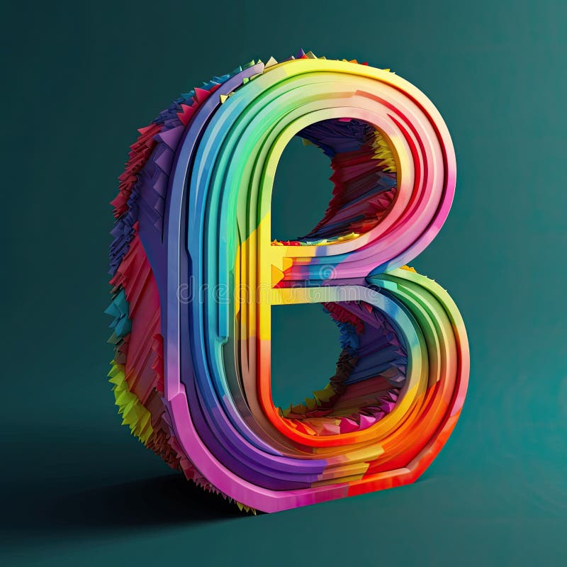 Colorful Letter B in High Quality Stock Illustration - Illustration of ...