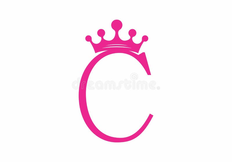 Colorful of Letter C with Crown Stock Vector - Illustration of ...