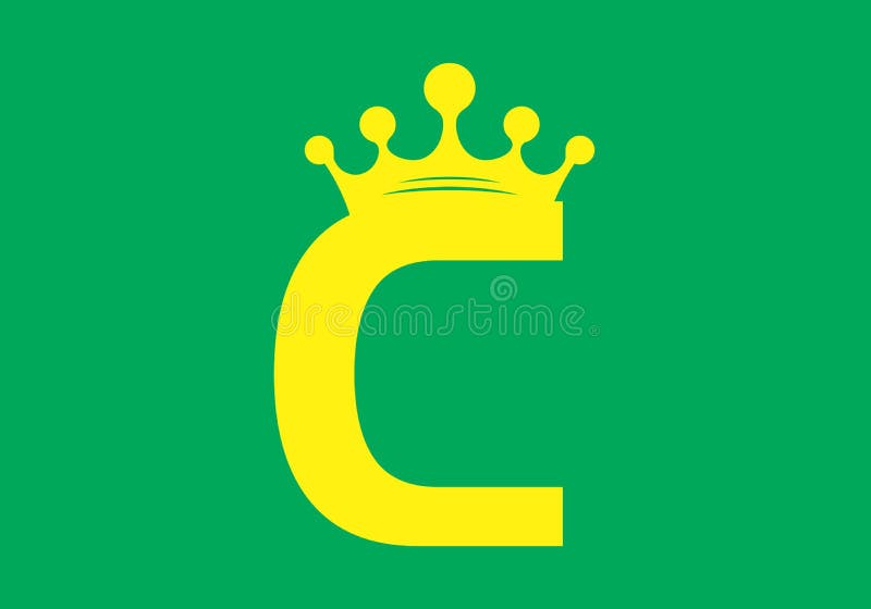 Colorful of Letter C with Crown Stock Vector - Illustration of icon ...