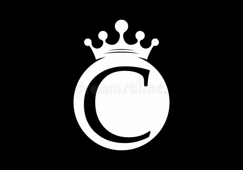 Colorful of Letter C with Crown Stock Vector - Illustration of emblem ...