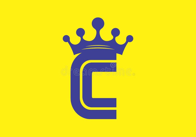 Colorful of Letter C with Crown Stock Vector - Illustration of elegant ...