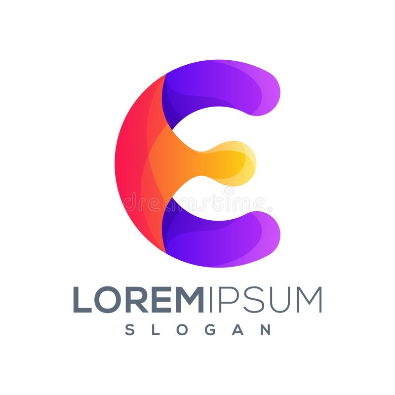 Colorful Letter C E Logo Design Stock Vector - Illustration of files ...