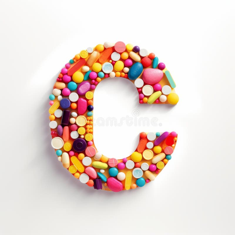Colorful Medication Alphabet C: Whimsical Pills in Charming ...
