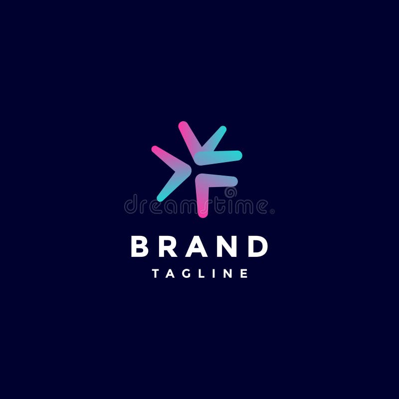 Colorful Letter F Spark Star Logo Design Stock Vector - Illustration of ...