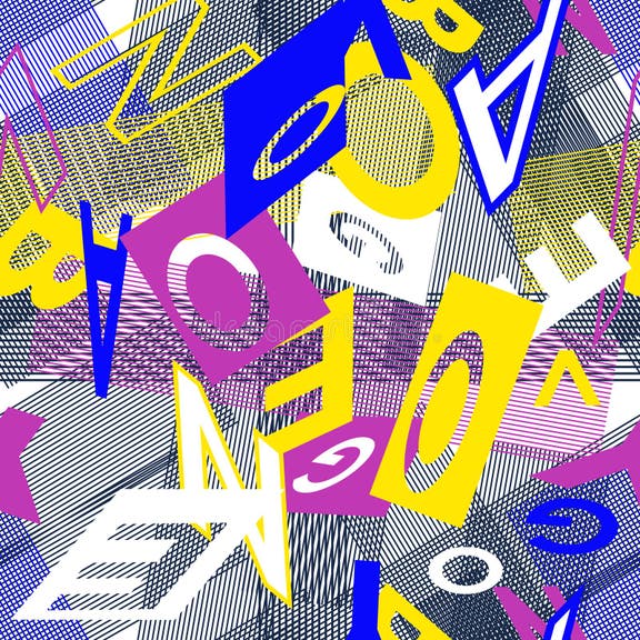 Colorful Letter Pattern for Fabrics, Textiles, Packaging and Wallpaper ...