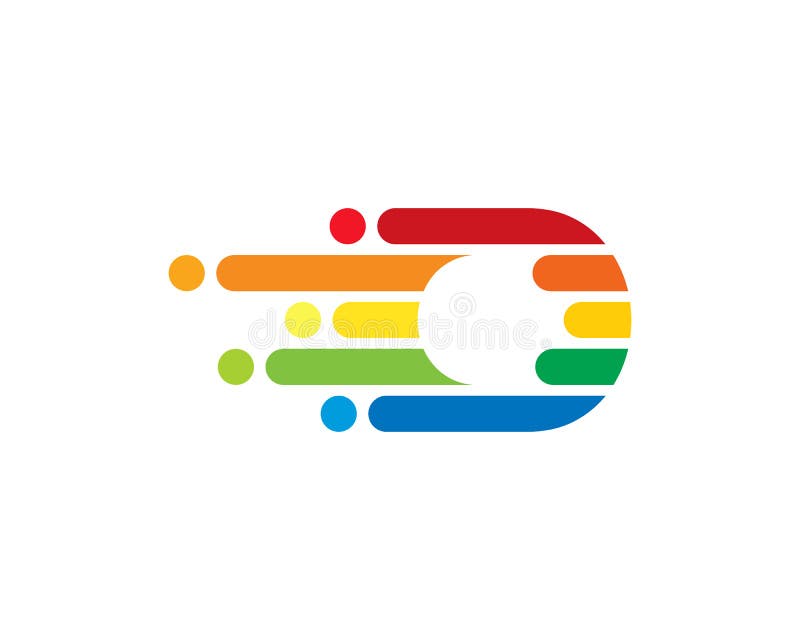 Colorful Letter Speed Pixel Icon Logo Design Element Stock Vector ...