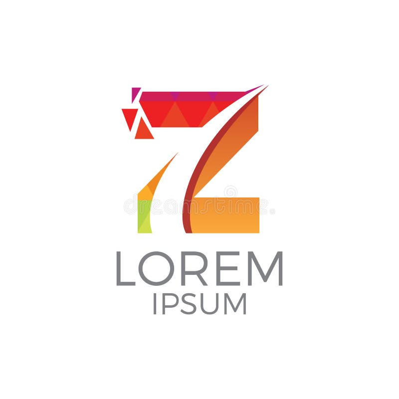 Colorful Letter `z` Logo stock vector. Illustration of colorful - 92735279