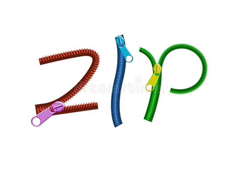 Adjustable Zipper Isolated Zip Stock Vector - Illustration of isolated ...