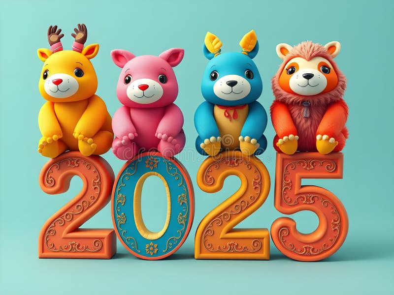 The Colorful Letters 2025 with Colorful an Animals Dolls, Generative AI ...