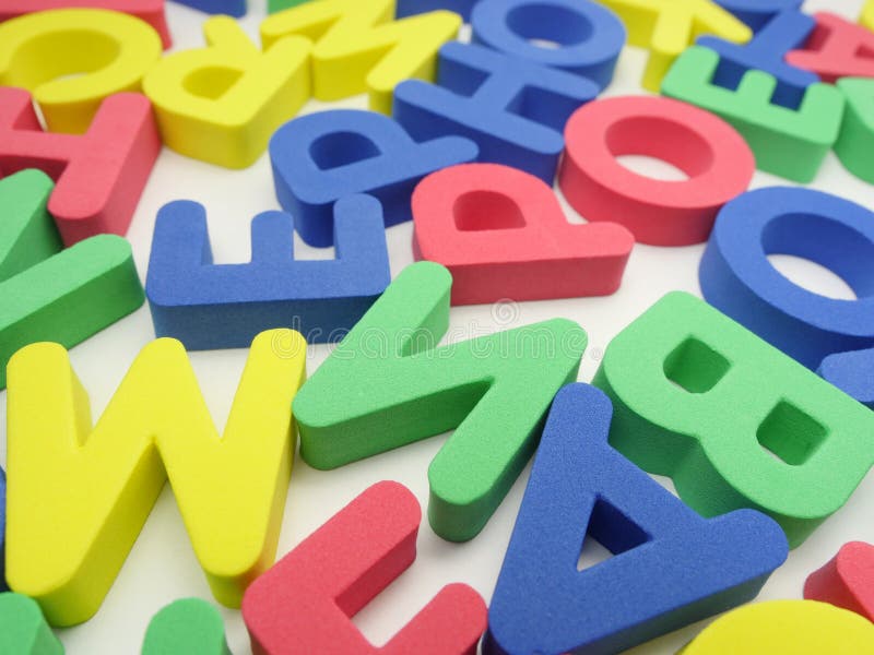 Colorful Letters Background Stock Image - Image of childhood, colorful ...