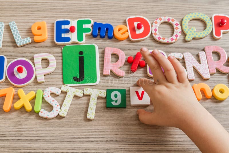 Colorful Letters from Different Materials Stock Photo - Image of ...