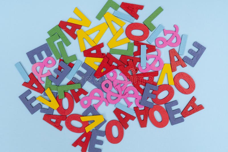 The Colorful Letters Falling Down Stock Image - Image of letters ...
