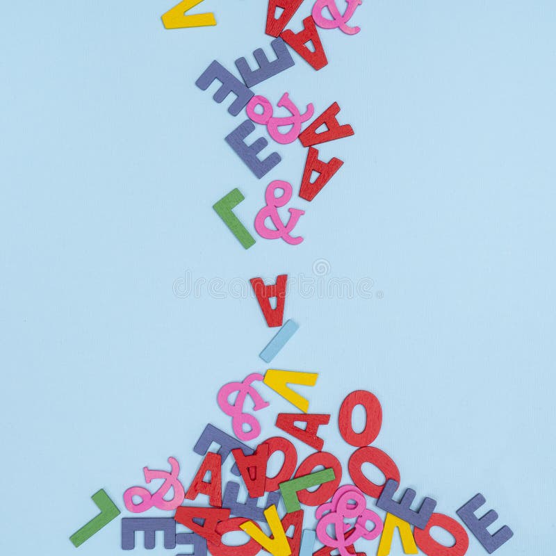 The Colorful Letters Falling Down Stock Image - Image of gathering ...