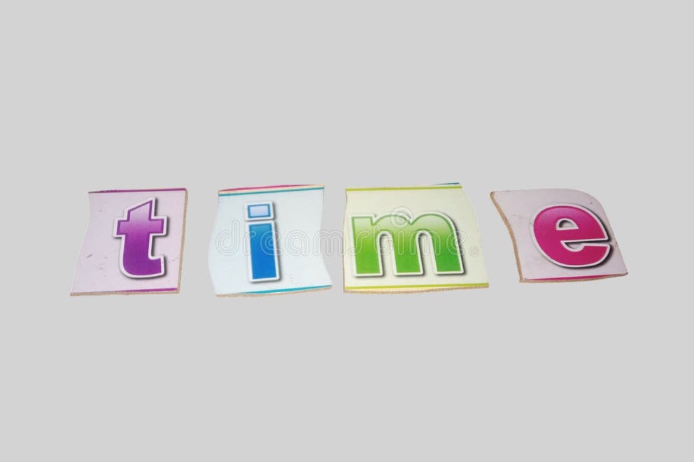 Colorful Letters Form the Word "time" Stock Illustration - Illustration ...