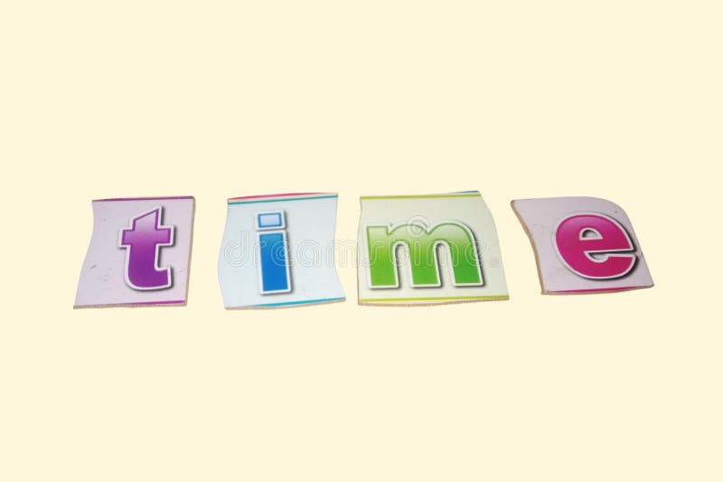 Colorful Letters Form the Word "time" Stock Illustration - Illustration ...