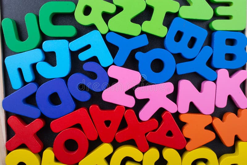 Colorful Letters Made of Wood Stock Image - Image of colorful ...