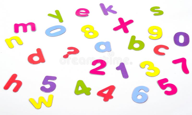 Colorful letters numbers stock photo. Image of stationery - 20962396