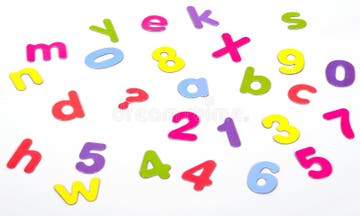 Colorful letters numbers stock photo. Image of stationery - 20962396
