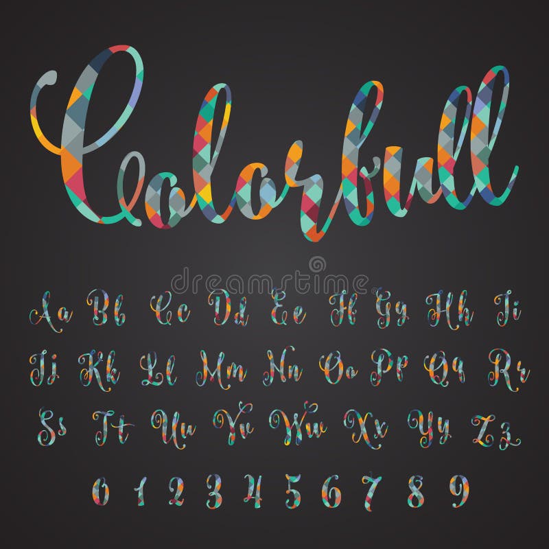 Colorful Letters and Numbers Stock Vector - Illustration of eps10 ...