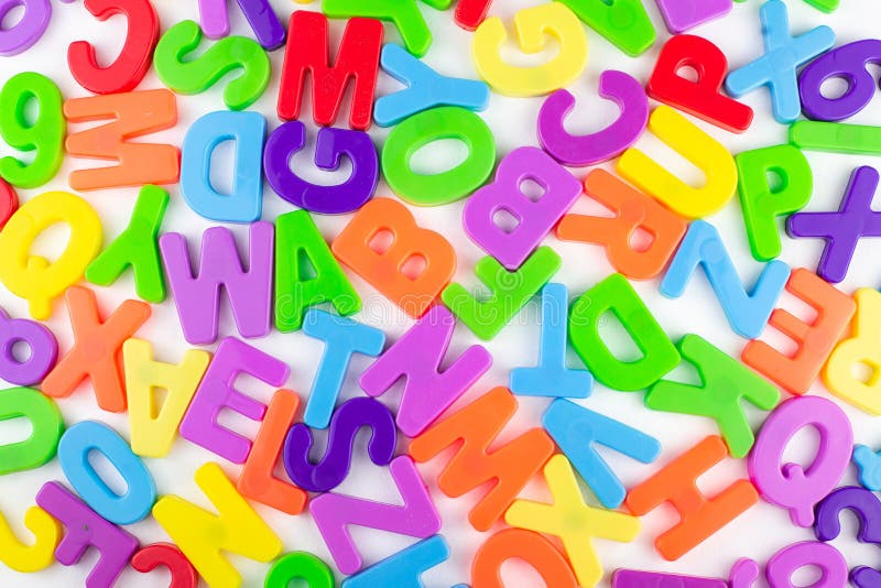 Colorful Letters ABC are Laid Out on a Table Background with a Wood ...
