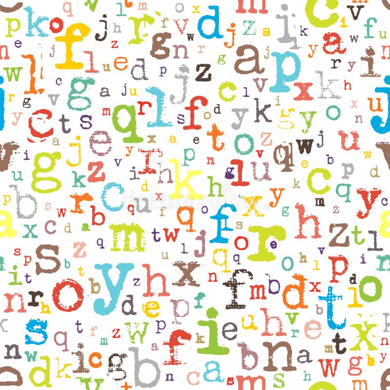 Colorful letters stock illustration. Illustration of classic - 39305311