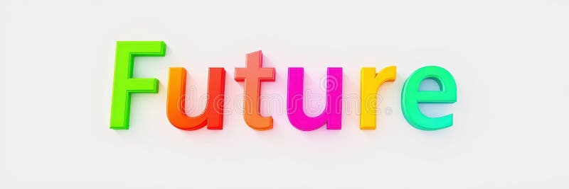 Colorful Letters Spell Out Future in a Modern Design Set Against a ...