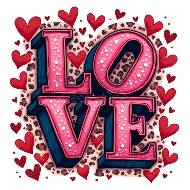 Colorful Letters Spell Out the Word LOVE Stock Photo - Illustration of ...