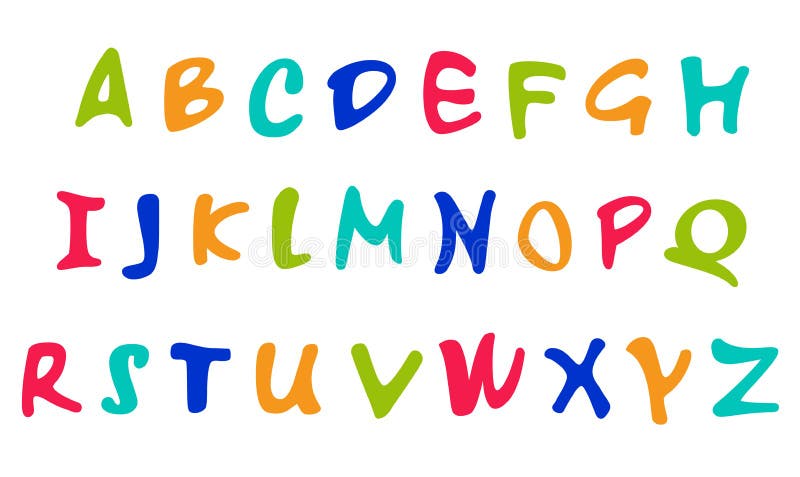 Colorful Alphabet Set Illustration Vector Stock Vector - Illustration ...